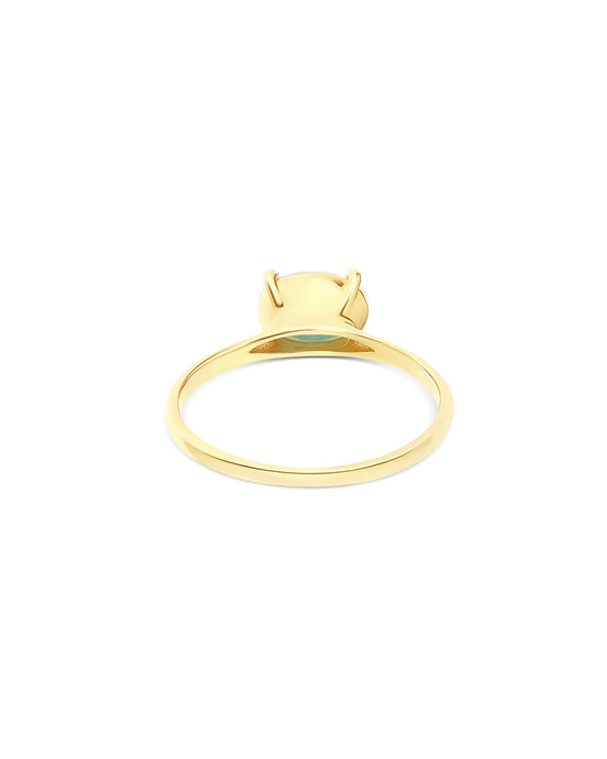 Ipanema Maré ring (small), in gold, rutilated quartz, mother-of-pearl ...