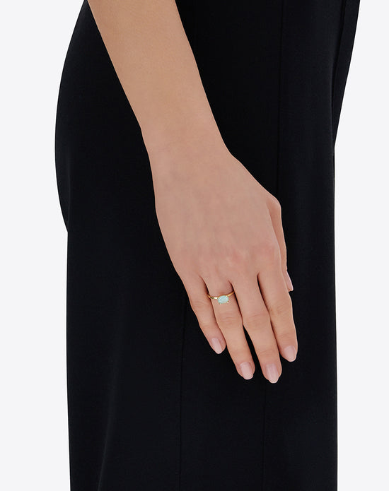 Ipanema Maré ring (small), in gold, rutilated quartz, mother-of-pearl ...