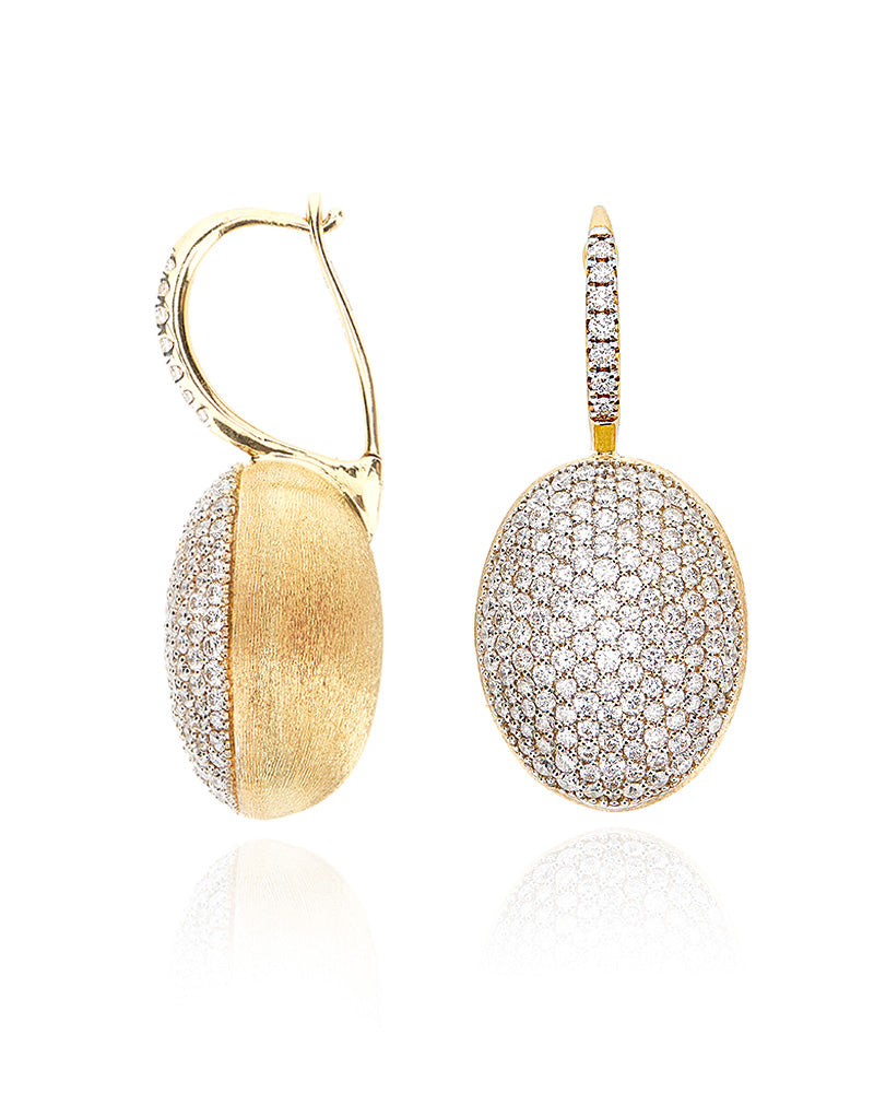 Gold hoops with diamond balls store